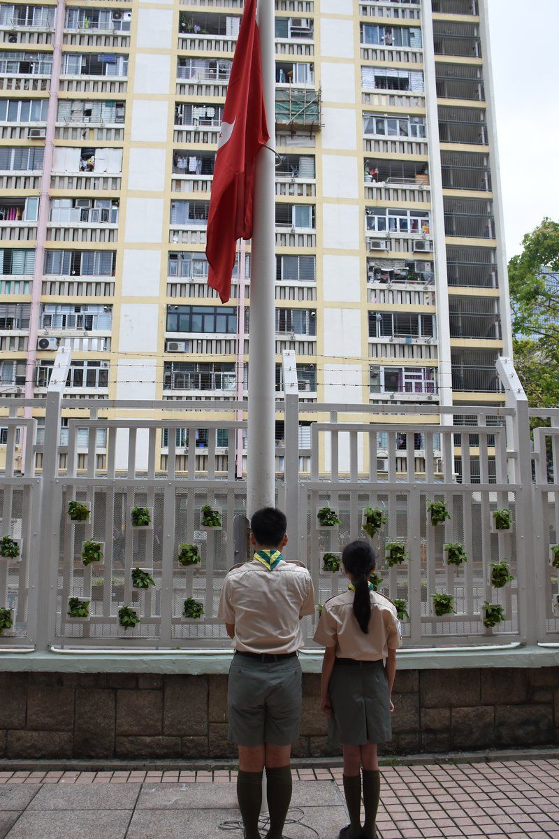 Flag-raising Ceremony & the Speech under the National Flag in April 2019